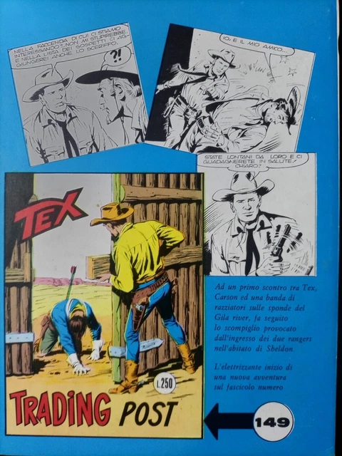 TEX NUMERO 148 Prima Edizione Da Lire 250 Originale Da Magazzino ...