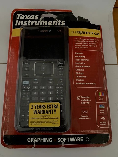 TEXAS INSTRUMENTS TI-NSPIRE CX CAS Graphing Calculator $31.00 - PicClick AU
