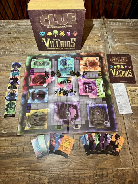 DISNEY THEME PARKS Clue Villains Edition Board Game Complete Ursula £35 ...
