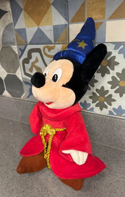 DISNEYLAND PARIS MICKEY Mouse Fantasia Sorcerer Wizard Plush Stuffed ...