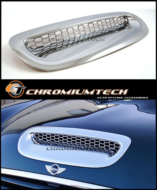 GEN 1 MINI Cooper S JCW R52 R53 CHROME Bonnet Hood Vent Air Intake ...