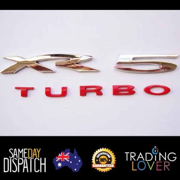 FORD XR5 XR 5 TURBO Logo Chrome Emblem Badge MONDEO FOCUS MK6 MK2 T77 ...