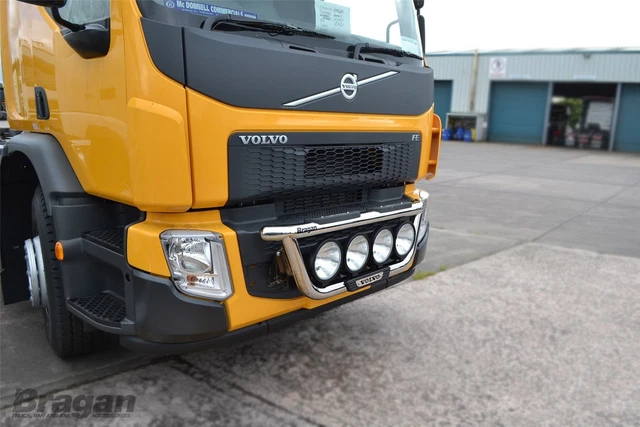 GRILLE BARRE + Rond Spot Lampes pour Volvo Fe 2013+ Acier Inoxydable ...