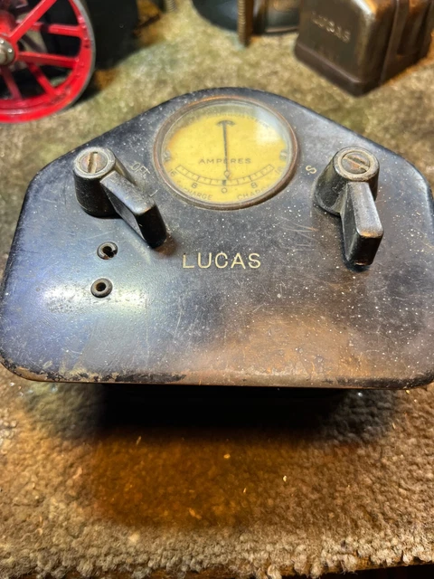 LUCAS VINTAGE CAR ammeter switch panel VSCC 1920's Austin, Morris, MG ...