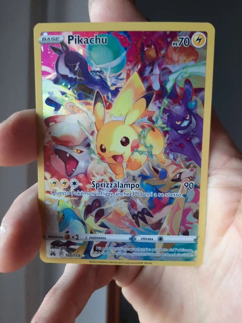 CARTA POKÉMON PIKACHU Alternative Full Art Fuori Serie Zenit Regale 160 ...