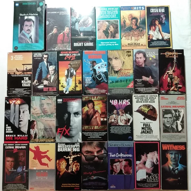 27 VHS ACTION R 1980s Sharkys Werewolf Blue Lagoon Mad Max Night Game ...