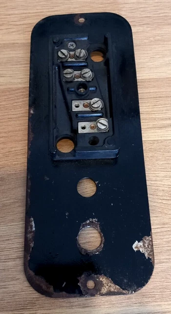 ORIGINAL VINTAGE GPO/BT No20/4 Telephone Block Terminal & Metal Plate £ ...