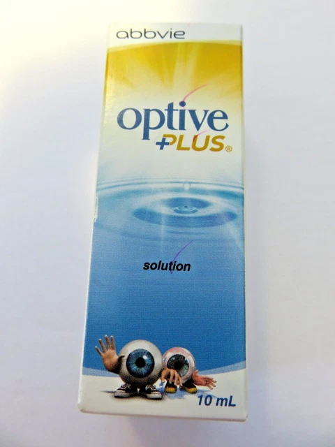OPTIVE +PLUS EYE Drops 10 ml bottle Ophthalmic Lubricant for dry eye ...