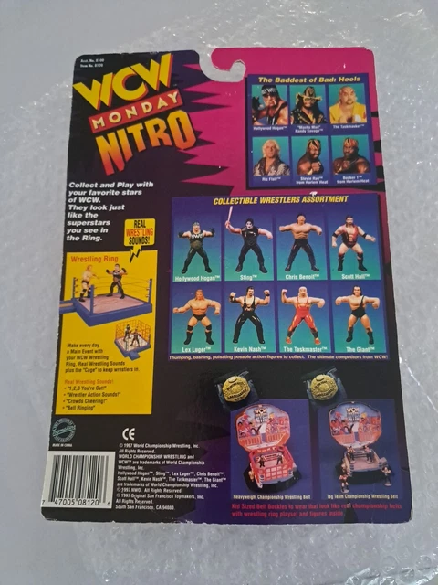 VINTAGE WCW OSFTM Limited Edition Set Black White Nitro Macho Man LJN ...