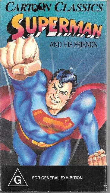 VHS TAPE CARTOON classics Superman and his friends full colour retro ...