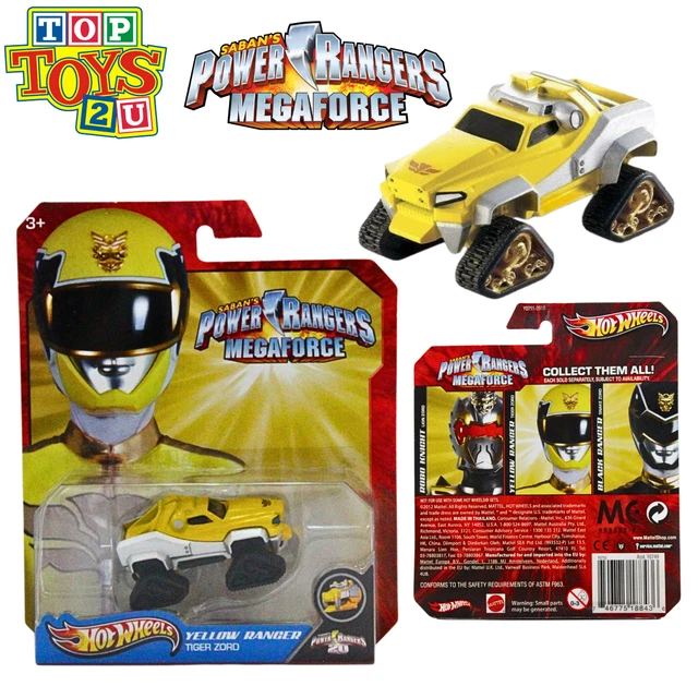 POWER RANGERS HOT Wheels Diecast 1:50 Scale 20th Anniversary - Yellow ...