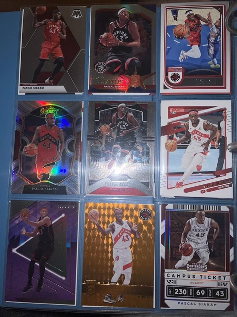 9 CARD LOT Pascal Siakam Toronto Raptors Indiana Pacers New México ...