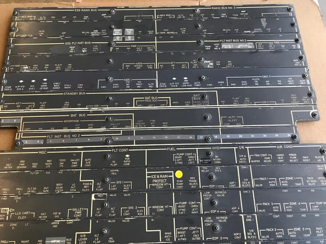 GENUINE BOEING 747 Overhead Circuit Breaker Display Panel £212.40 ...