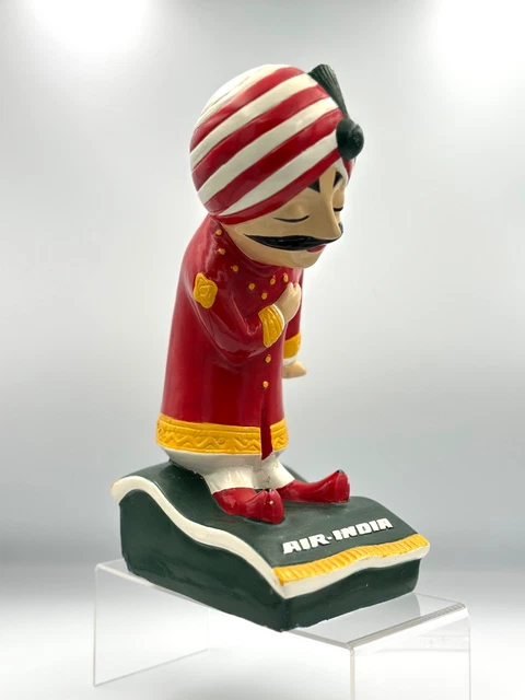 MASCOTTE MAHARAJAH GRANDE figurine Air India Vintage Publicité aviation ...