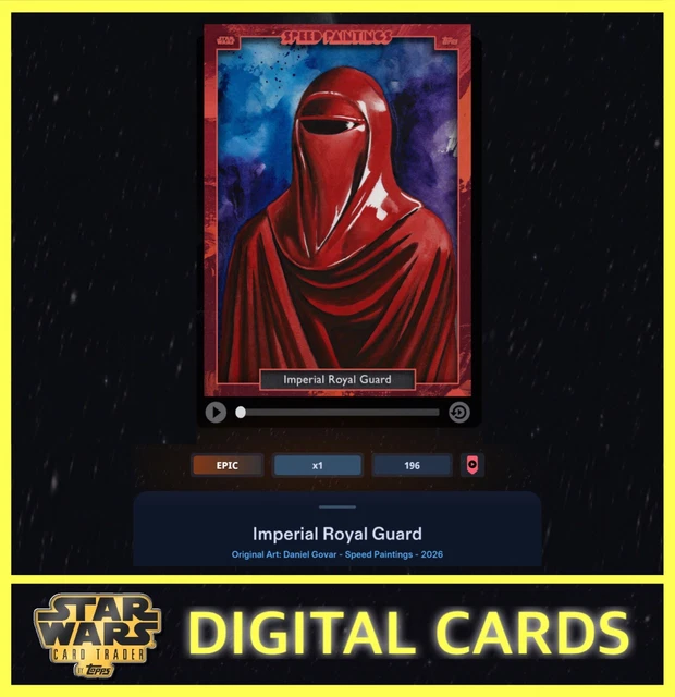 IMPERIAL ROYAL GUARD Epic Speed Paintings Wave 8-Topps Star Wars Card ...