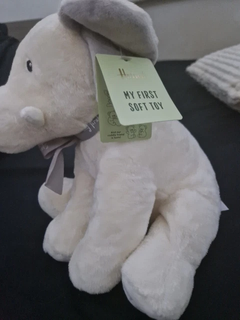 NEW HARRODS WHITE elephant my first teddy £20.00 - PicClick UK