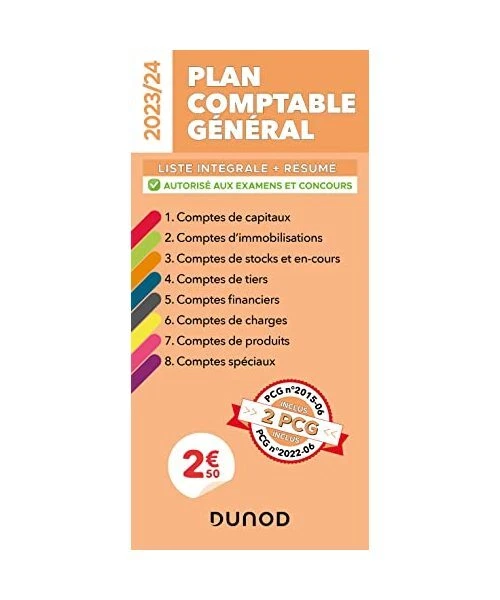 PLAN COMPTABLE GÉNÉRAL 2023/24: Liste intégrale des comptes (2023-2024 ...