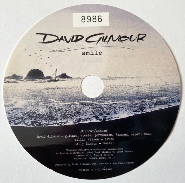 DAVID GILMOUR - Smile Sticker Only UK Numbered 2006 Royal Albert Hall ...