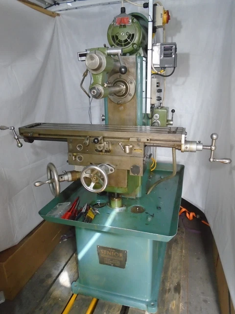 TOM SENIOR MILLING Machine with Vertical Head. Coolant & Accessories as ...