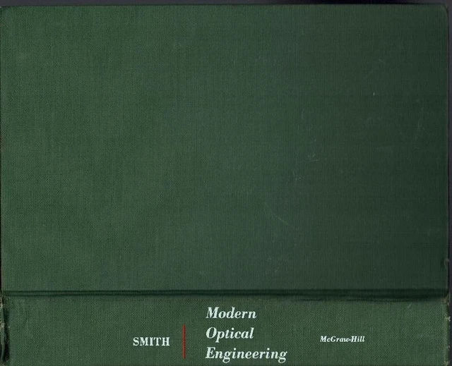 MODERN OPTICAL ENGINEERING The Design of Optical Systems 1966 Warren ...