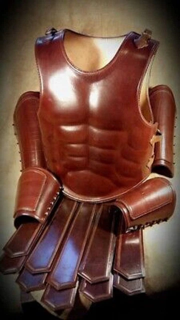 ARMURE MÉDIÉVALE EN cuir costume de larp de théâtre celtique viking ...