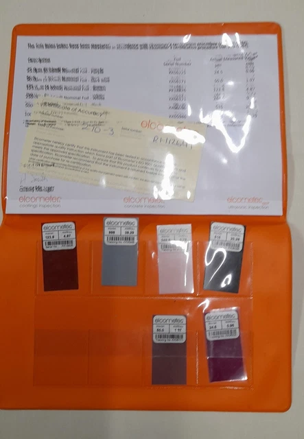 SET OF 6 Elcometer coating thickness inspection foils £26.72 - PicClick UK