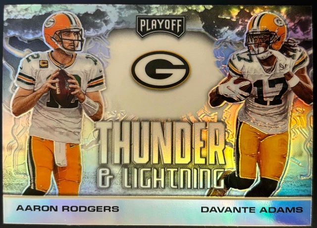 2020 PLAYOFF THUNDER and Lightning argent #5 Aaron Rodgers/Davante ... 2020 PLAYOFF THUNDER and Lightning argent #5 Aaron Rodgers/Davante ...