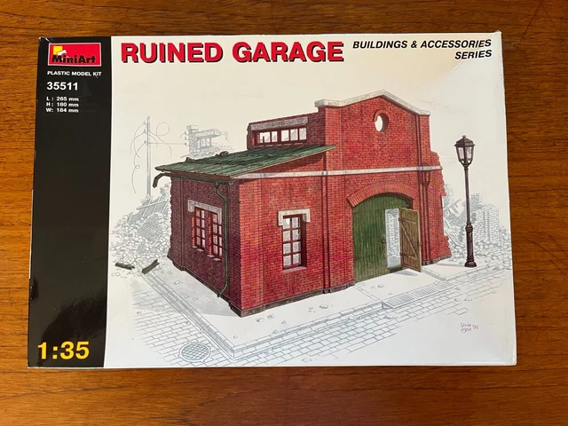 RARE MINIART RUINED garage 35511 1/35 Complete & unassembled kit £25.00 ...