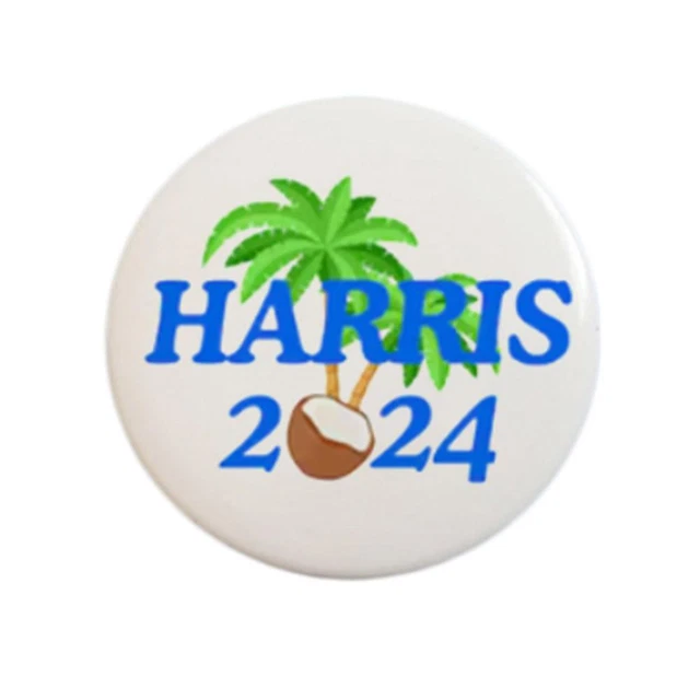 KAMALA HARRIS COCONUT Tree Meme Brooch 2024 NEW Collectible President ...