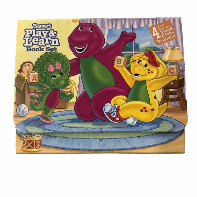 BARNEY’S PLAY AND Learn Book Set Includes 4 Board Books (1999, Mixed ...