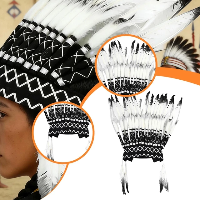 INDIAN HAT FEATHER Headdress for Men Women Decoration Headband for ...