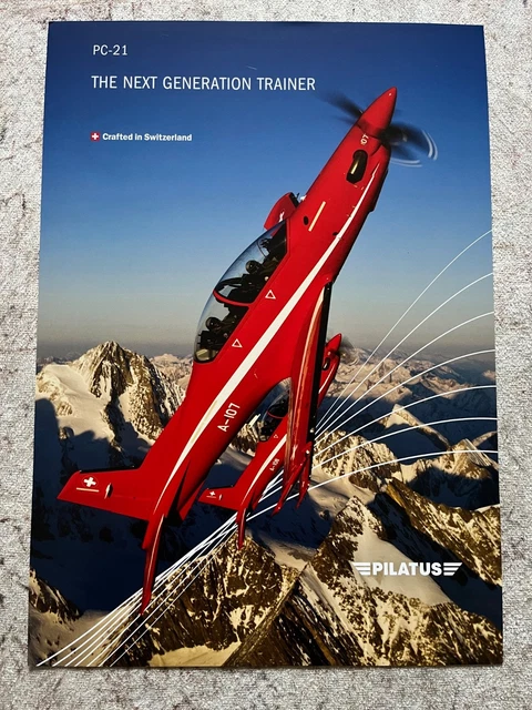 PILATUS PC-21 TURBOPROP trainer aircraft, promotional brochure £2.55 ...