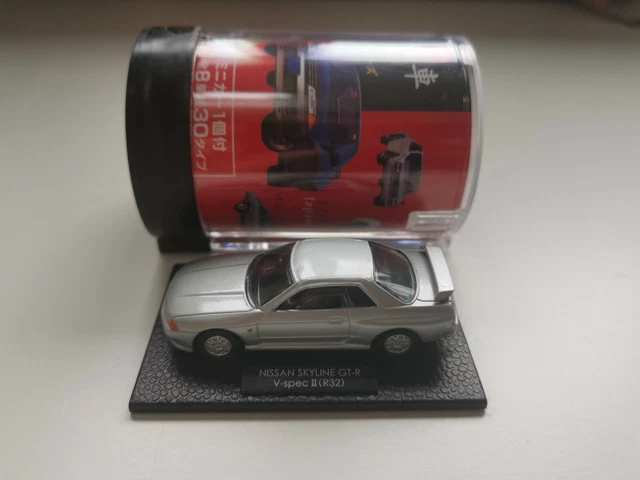 SILVER NISSAN SKYLINE GT-R V-spec II (R32) 1/72 Bourbon boxed/packaged ...
