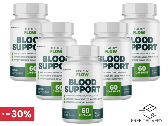 HEALTHY FLOW BLOOD Support, Cardiovascular Circulation - 60 Capsules 1-5 Bottle £7.16 - PicClick UK