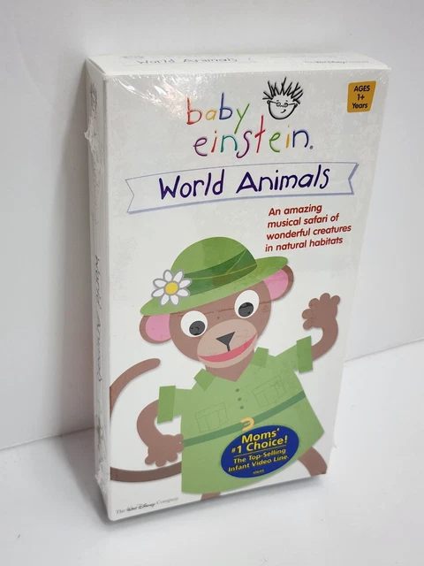 BABY EINSTEIN WORLD Animals VHS Kids Educational Cartoon Disney Monkey ...
