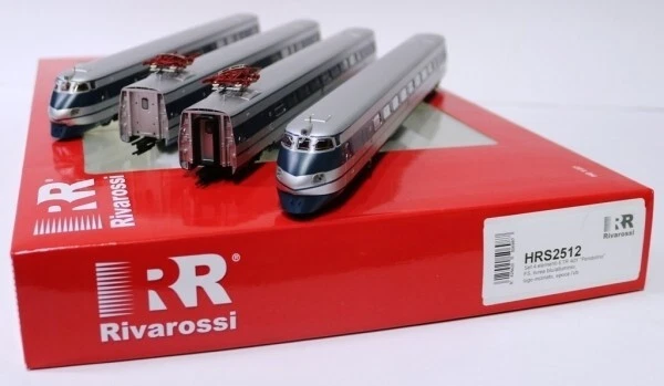 RIVAROSSI HRS2512 FS Set 4 Elementi Pendolino Etr 401 Blu / Alluminio 1 ...