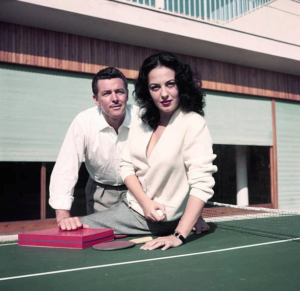 GREEK ACTRESS YVONNE Sanson shown here American actor Steve Barclay ...