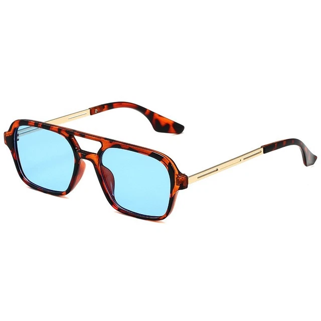 RETRO STYLE DOUBLE Bridge Square Sunglasses UV Protection for Men and ...