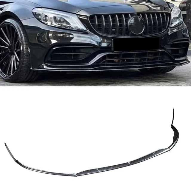 FRONT SPOILER SPLITTER Lip For Benz W205 C205 C63 AMG 2015 2016-2022 CB ...