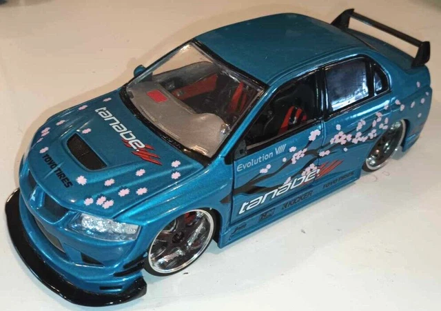 JADA TOYS MITSUBISHI Lancer Evolution VIII 1/24 tanabe, diecast car £19 ...