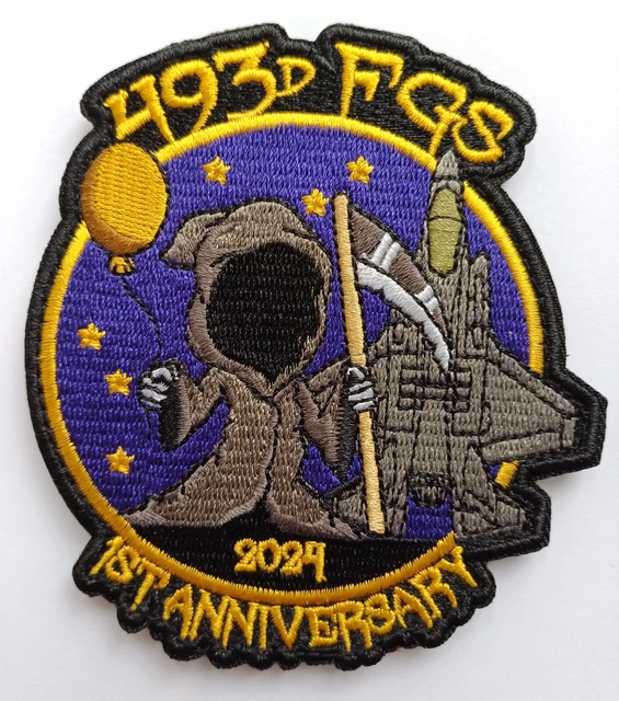USAF 493RD FGS Grim Reapers 2024 F-35 1st Anniversary Birthday Patch £ ...