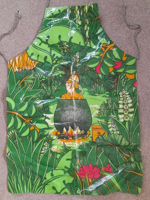VINTAGE RETRO PROMOTIONAL Colmans Mustard PVC Apron Jungle Hunter ...