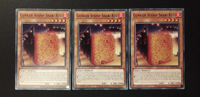 YU-GI-OH! 3X GUNKAN Suship Shari Red, POTE-EN026, C., 1a ed., inglese ...