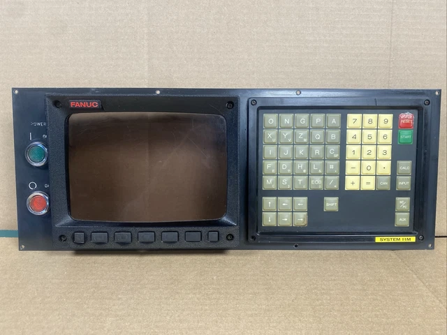 FANUC A02B-0076-C121 MDI/CRT UNIT SYSTEM 11M Front Cover Panel Keyboard ...