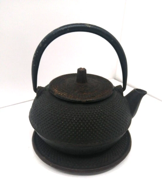 JAPANESE OLD JAPAN Cast Iron Tea Pot Iwachu Nambu Tetsubin traditional ...