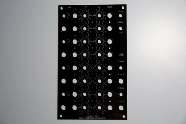 BUCHLA 281 QUAD Function Generator 5U MU MOTM Black Perspex Panel ...