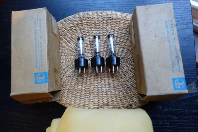 MATCH TRIO NOS STC Military G55/1K CV5298 Valve Silver Plate D Getter ...