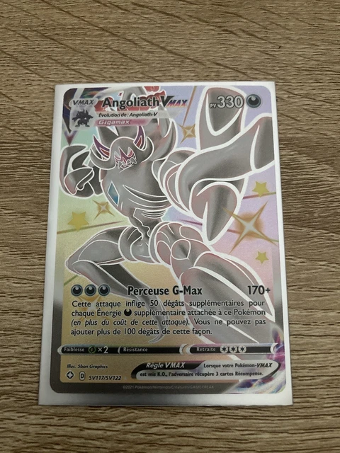 CARTE POKÉMON ANGOLIATH Vmax Shiny Sv117/Sv122 Destinées Radieuses Neuf ...