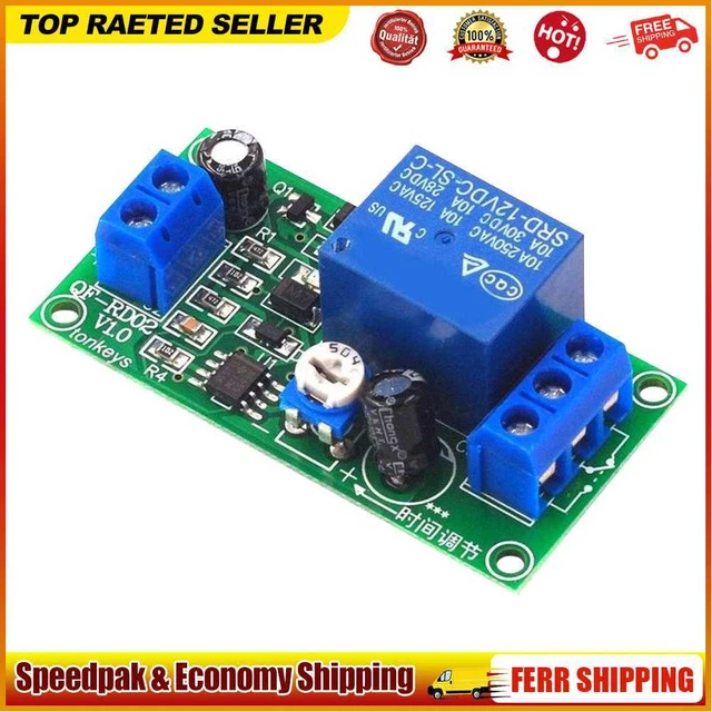 TIME ADJUSTABLE DELAY Relay Module NE555 Timer Control Switch Board 12V DC £5.29 - PicClick UK