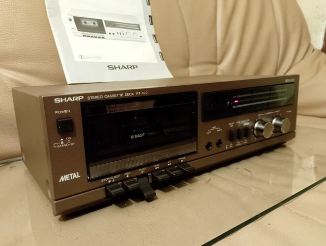 SHARP RT 100HB Tapedeck Kassettendeck RARITÄT 1982 mit Service ...